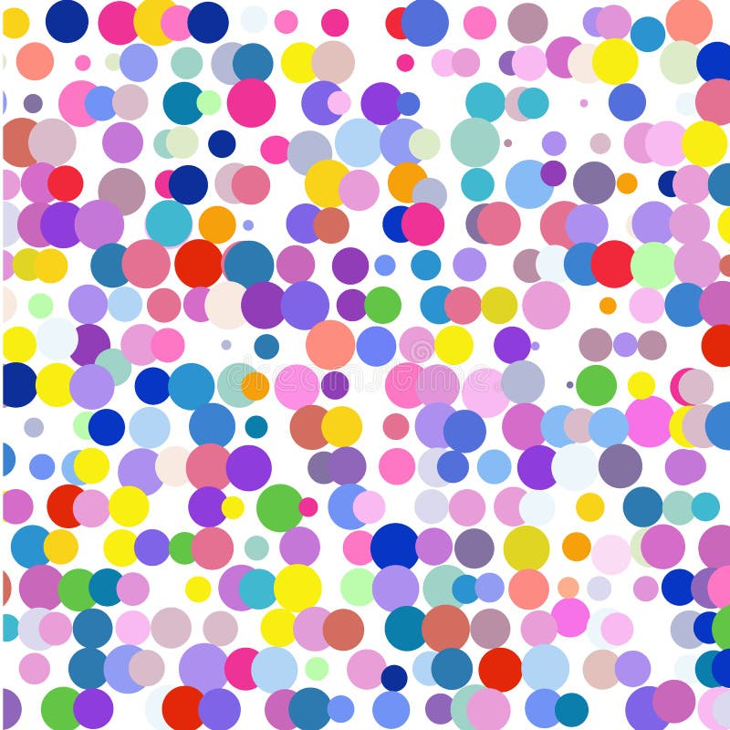 The Background of Different Colored Dots of Variable Sizes, Located of ...