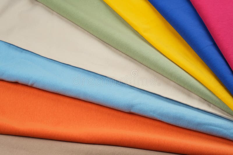 Background of Different Colors of Fabric. Material for Sewing Stock ...