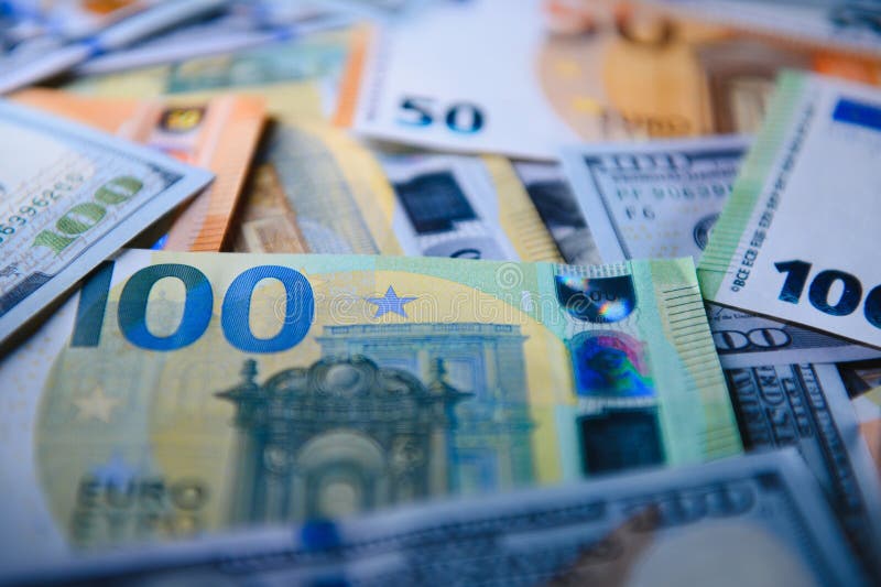 Background of the Different Euro Banknotes Stock Photo - Image of ...