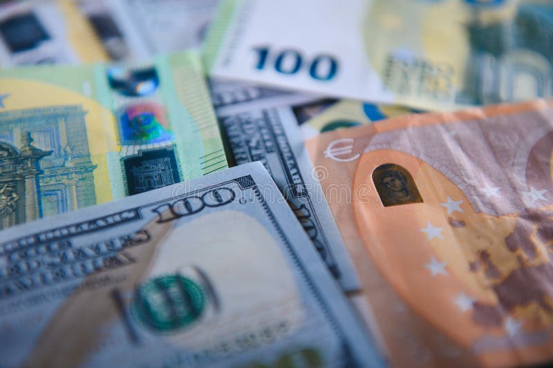 Background of the Different Euro Banknotes Stock Image - Image of ...