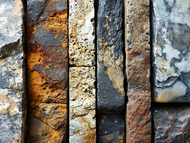 Background of Different Materials, Smooth, Rough, Textured, Lined Up ...