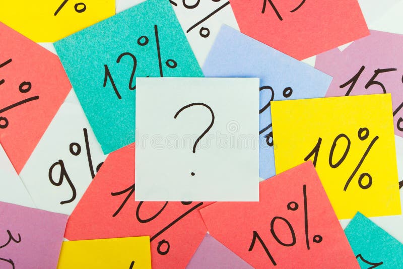 Background from Different Stickers with Business Sings and Symbols ...