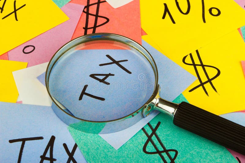 Background from Different Stickers with Business Sings and Symbols ...