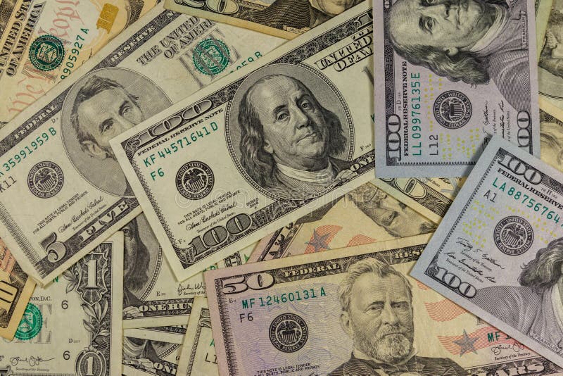 Background of Different Us Dollar Banknotes Stock Photo - Image of cash ...