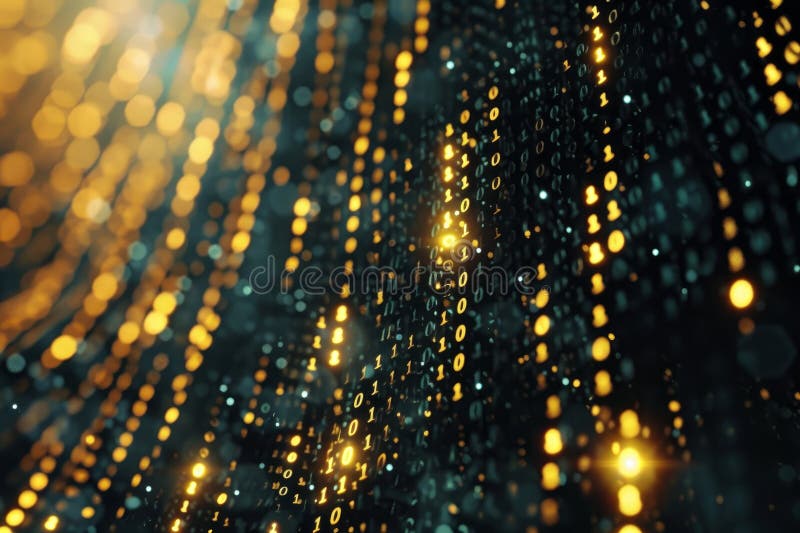 The Background of Digital Binary Code, Program Code, Abstract ...