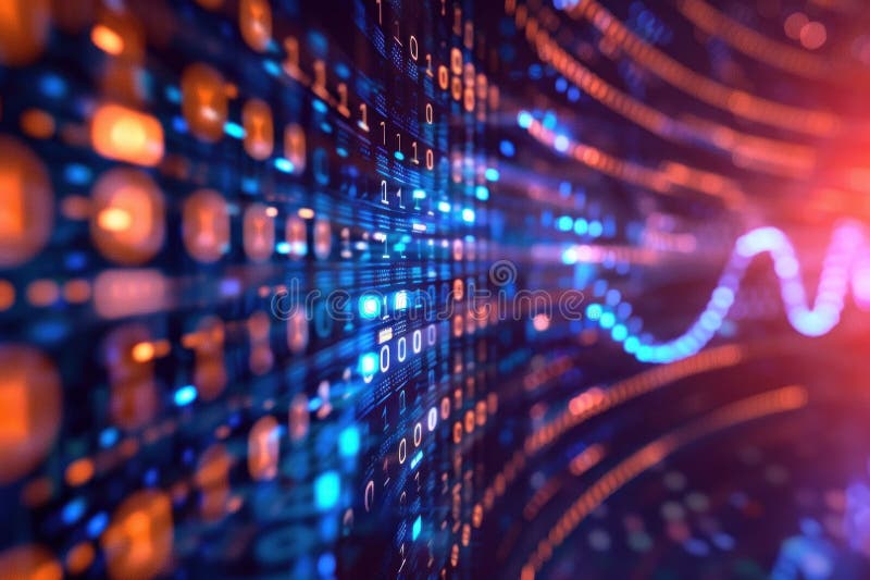 The Background of Digital Binary Code, Program Code, Abstract ...