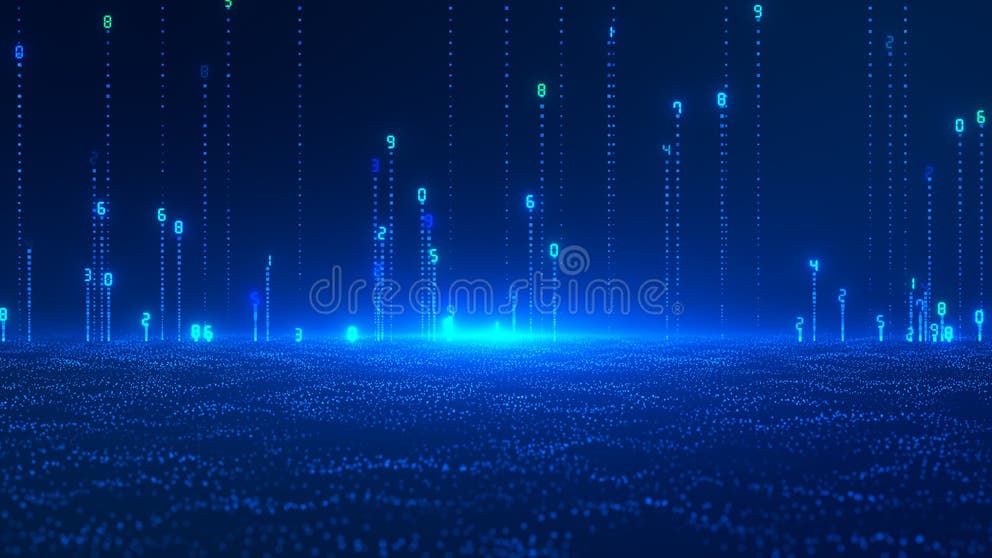 Background of Digital Code Technology Stock Illustration - Illustration of data, virtual: 290342151