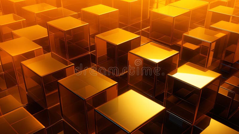 The Background with Digital Cubes that Create a Voluminous Effect Stock ...