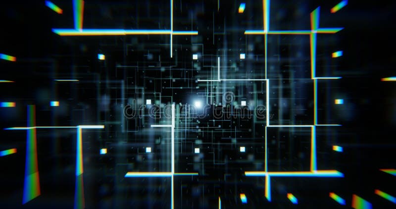 Background With Digital Grid Moving In Space Stock Illustration Illustration Of Texture