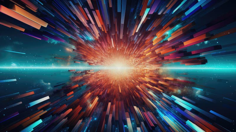 Background Digital Pixel Explosion Stock Illustration - Illustration of ...