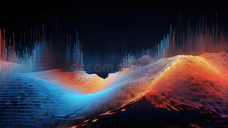 Background Digital Waveform Abstract Stock Illustration - Illustration ...