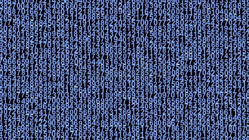 Background with Digits on Screen. Binary Code Zero One Matrix White ...
