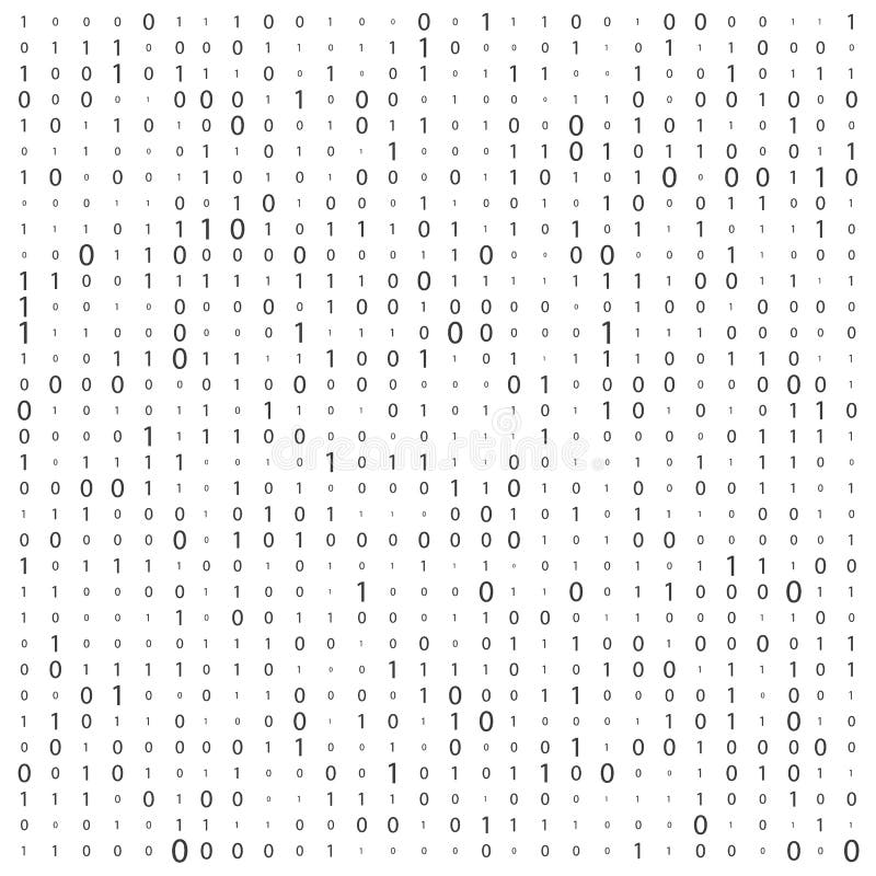Background With Digits On Screen Binary Code Zero One Matrix White 5120