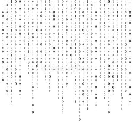 Background with Digits on Screen. Binary Code Zero One Matrix White Background. Banner, Pattern ...