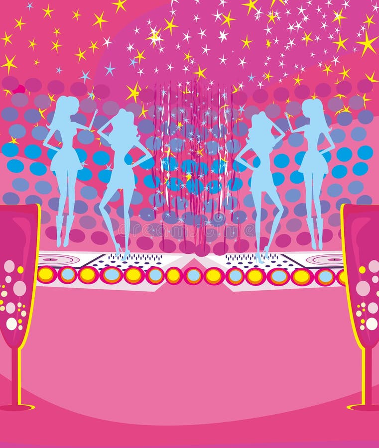 Background disco party stock vector. Illustration of frame - 79928976