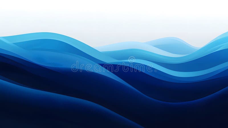 Horizontal Waves in Blue Gradient with a Soft and Modern Design Stock ...