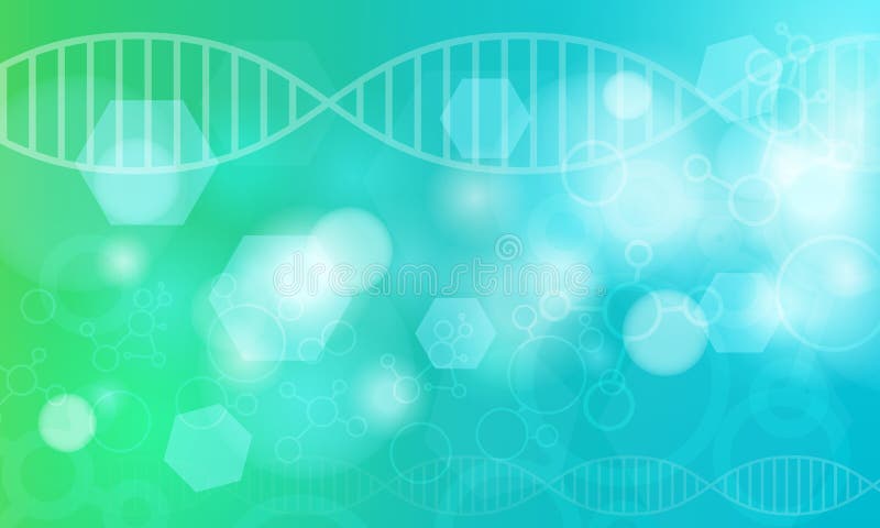 Background with DNA and Light Blots Stock Illustration - Illustration ...