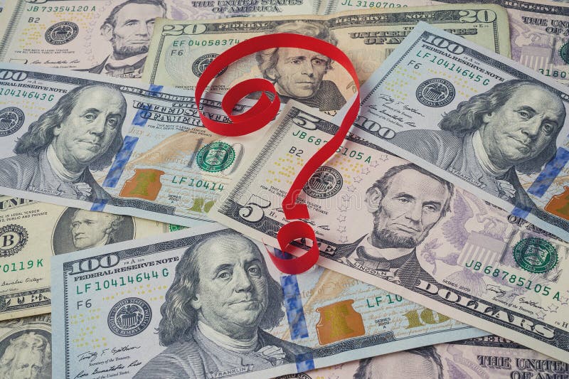 Background from Dollars and Question Mark Stock Image - Image of ...