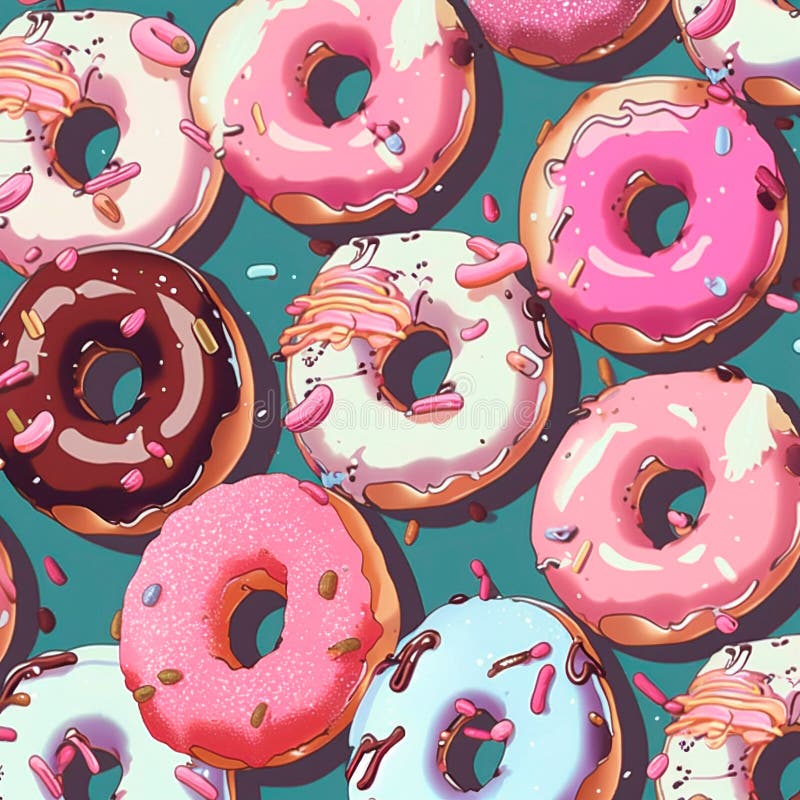 Background with donuts stock illustration. Illustration of diet - 267003056