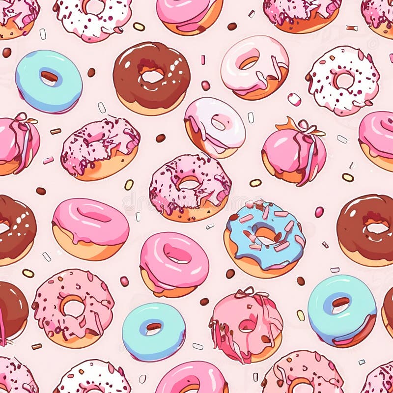 Background with donuts stock illustration. Illustration of direction ...