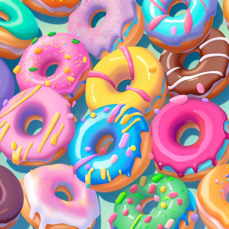 Background with donuts stock illustration. Illustration of circles ...