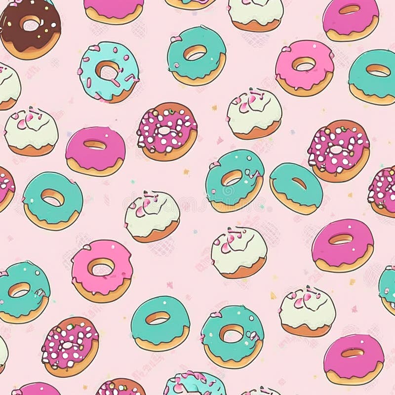 Background with donuts stock illustration. Illustration of closeup ...
