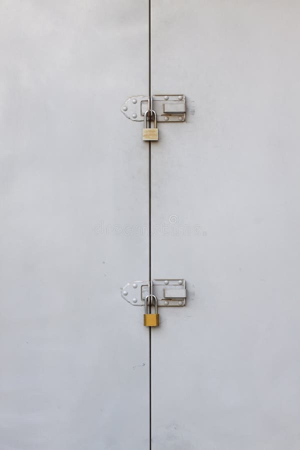 Background of Door with Lock in Metal Material, Security Equipment ...
