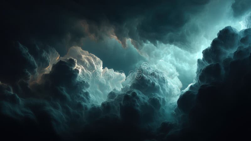 Background of Dramatic Storm Clouds with Atmospheric Contrast Stock ...