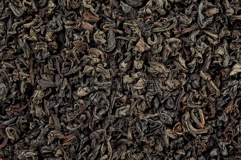 Background of Dried Black Tea Leaves, Top View. Black Tea Texture Stock ...