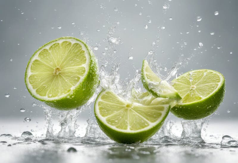 Background Drops Citrusfruit Splash Water Cut Lime Drop Transparent ...