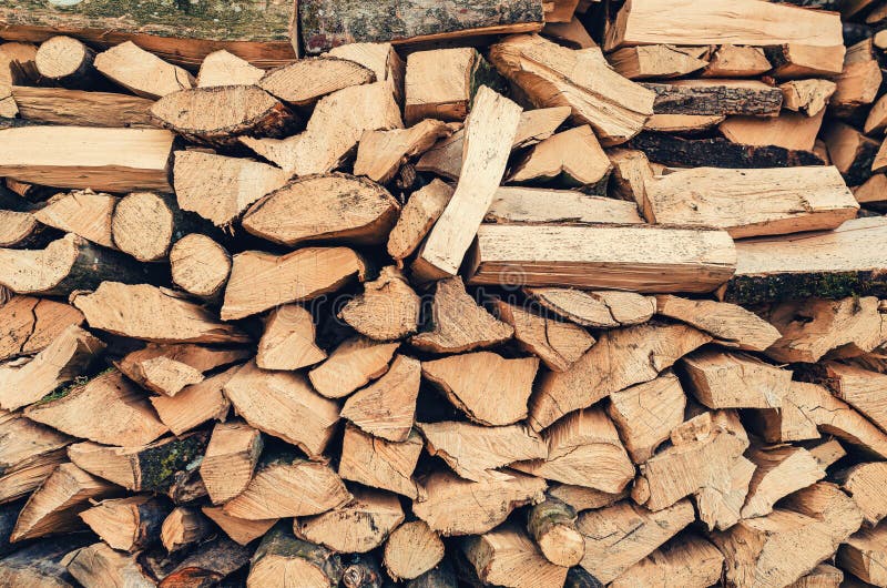 Background of Dry Chopped Firewood Logs in Pile Stock Image - Image of ...