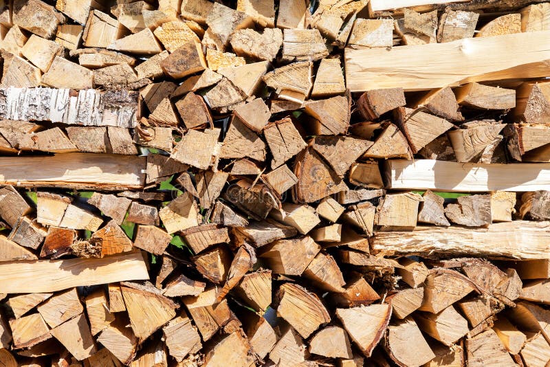 Background of Dry Chopped Firewood Logs Stock Image - Image of ...