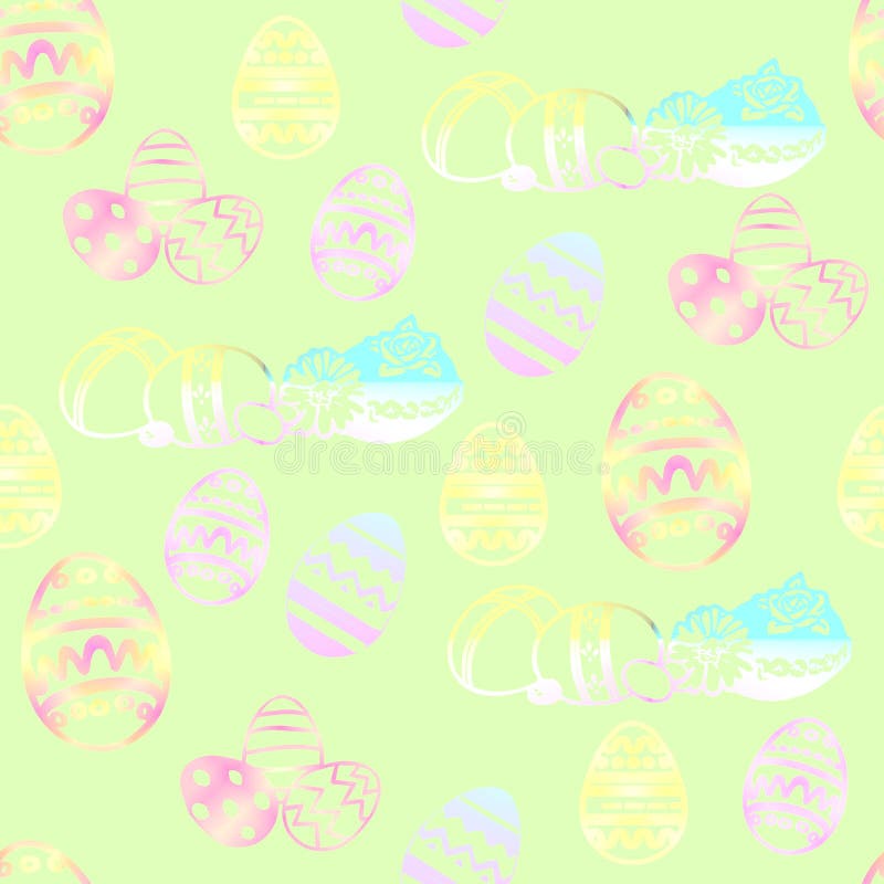 Easter Eggs Background / Seamless Pattern Stock Vector - Illustration of multicoloured, colour ...