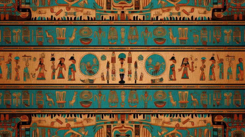 Background with Egyptian Patterns. Generative AI Stock Photo - Image of ...