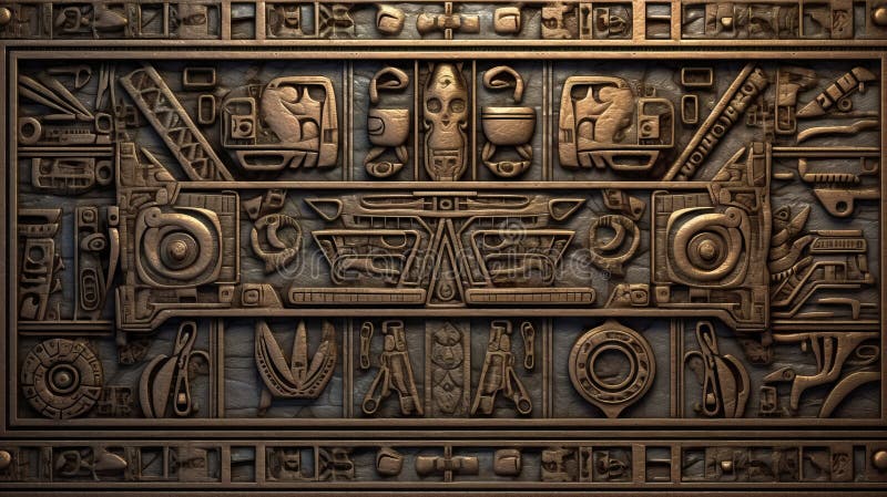 Background with Egyptian Patterns. Generative AI Stock Illustration ...