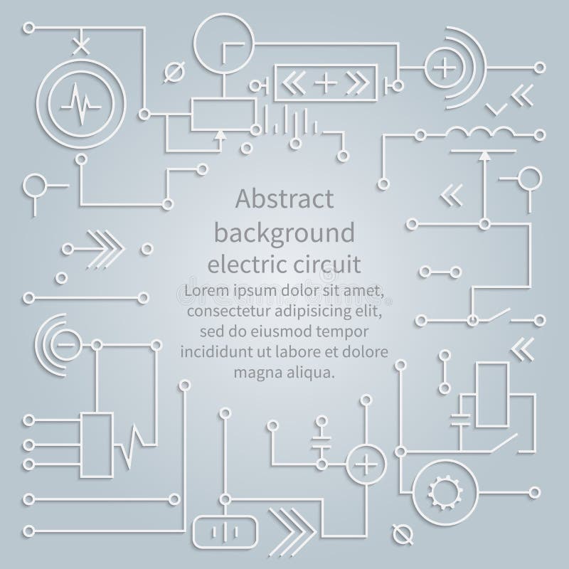 Electric Scheme - Vector Background Stock Vector - Illustration of plan ...
