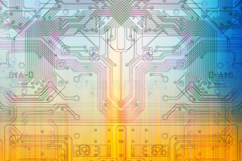 Electronic Chips on a Wafer Stock Photo - Image of technology, textile ...