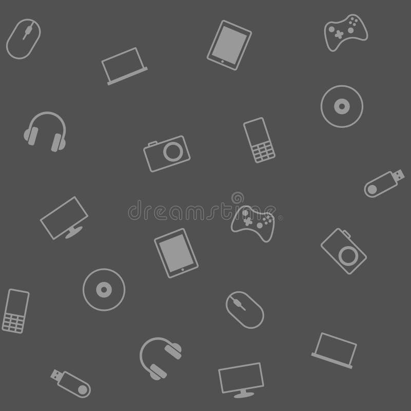 Background with Electronic Devices Stock Vector - Illustration of ...