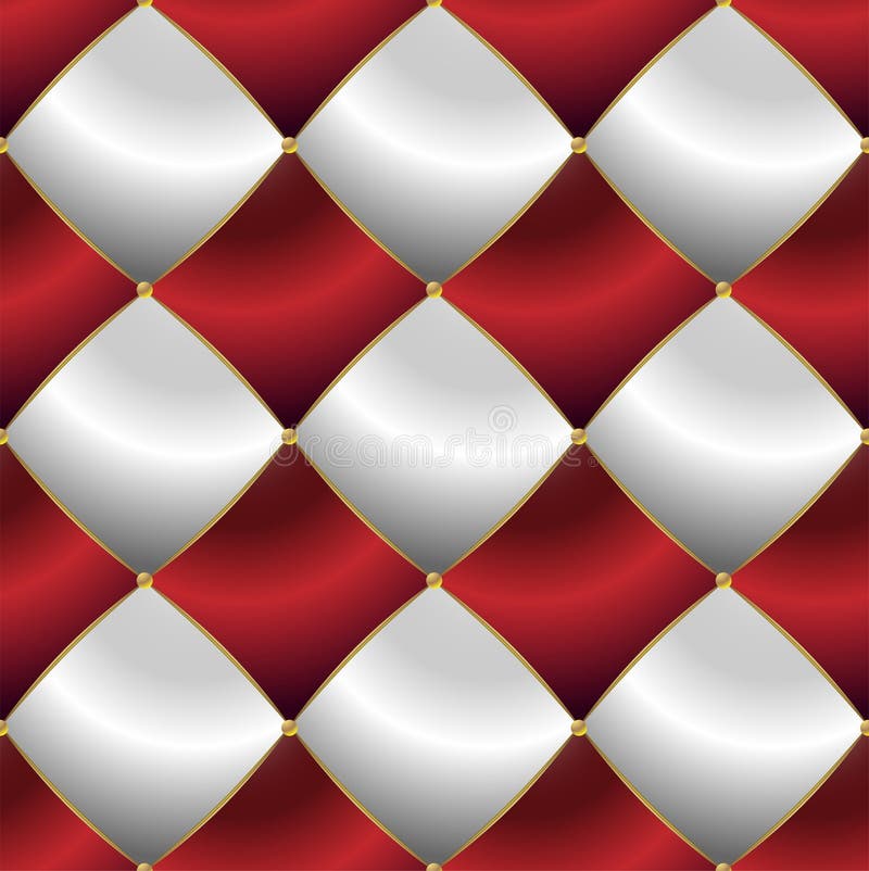 Background of Elegant Quilted Pattern Vip Red and White Stock Vector ...
