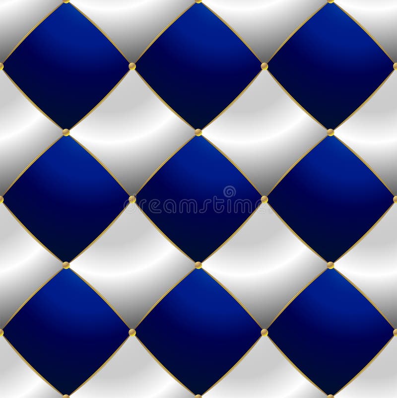 Background of Elegant Quilted Pattern Vip White and Blue Stock Vector ...