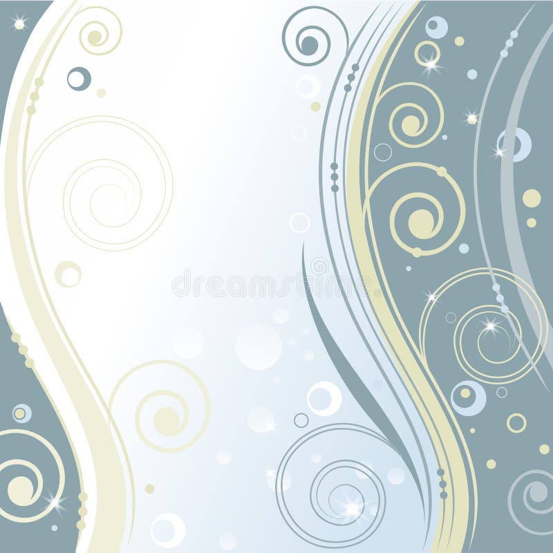 Background with Elements of Curls Stock Vector - Illustration of drop ...
