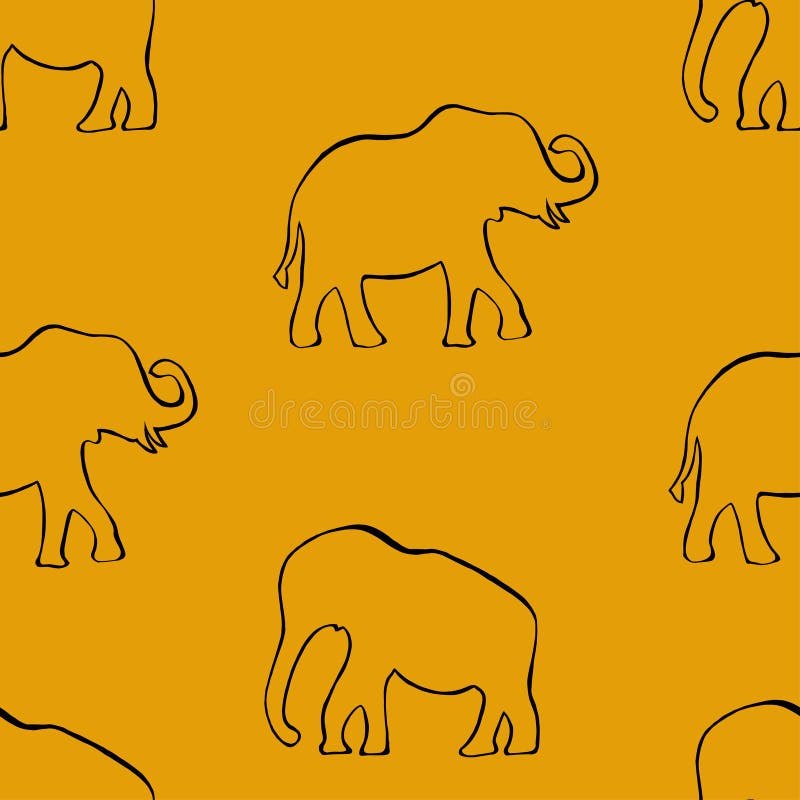 Elephants Vector Background Stock Vector - Illustration of festal, lacy ...