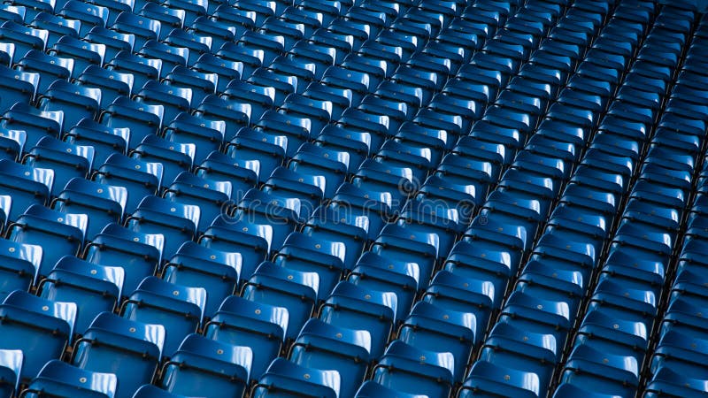Background of Empty Blue Stadium Seats Stock Image - Image of blue ...