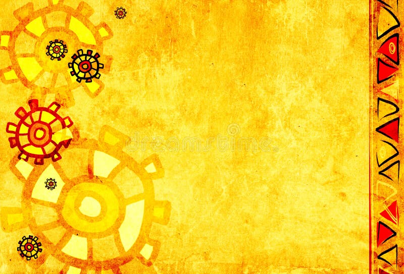 Background with Ethnicity Ornaments Stock Illustration - Illustration ...