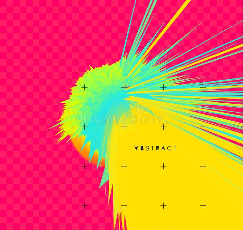 Background with Exploding Rays. Abstract Illustration with Dynamic ...