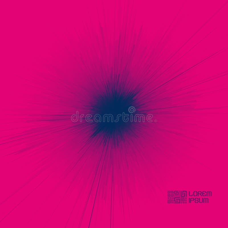 Background with Exploding Rays. Abstract Illustration with Dynamic ...