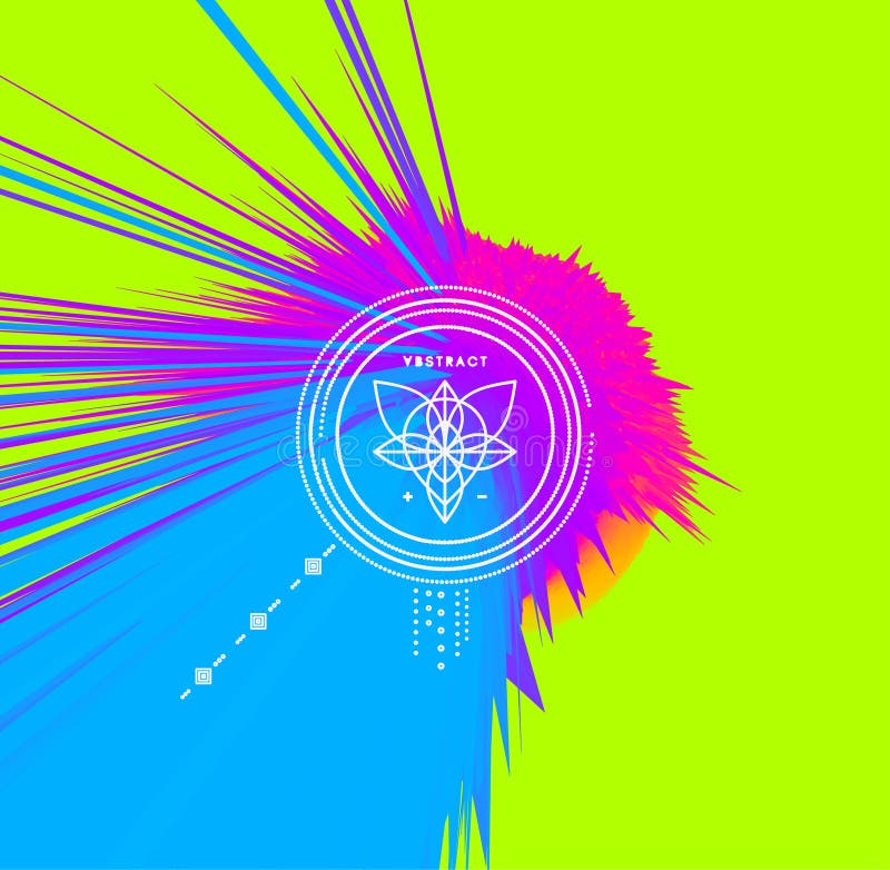 Background with Exploding Rays. Abstract Vector Illustration with ...