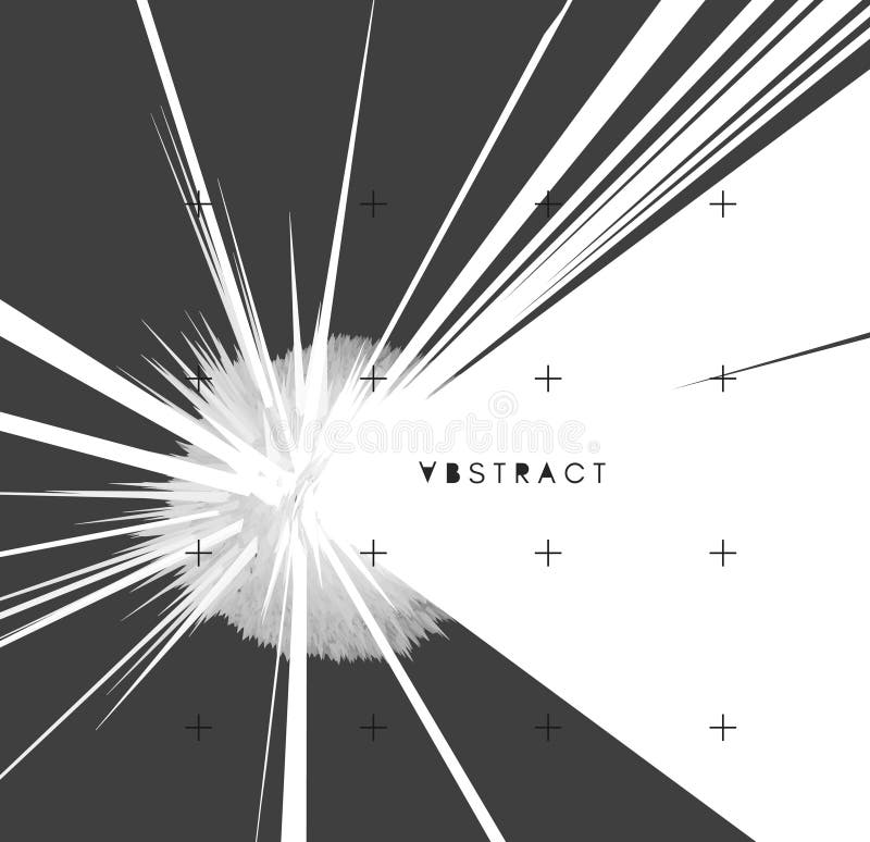 Background with Exploding Rays. Abstract Vector Illustration with ...
