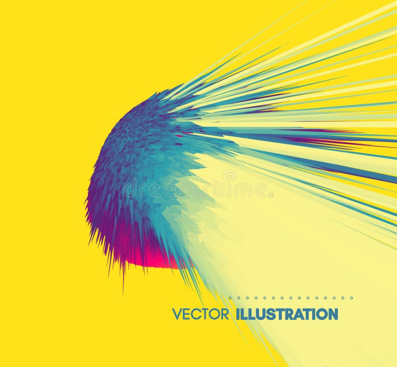 Background with Exploding Rays. Abstract Vector Illustration with ...