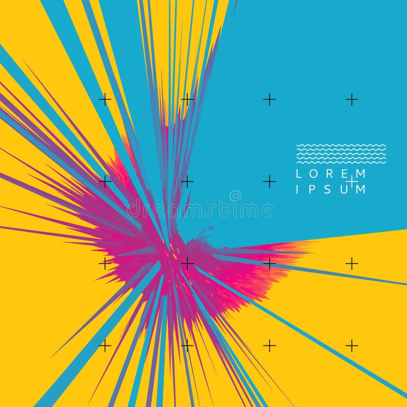 Background with Exploding Rays. Abstract Vector Illustration with ...